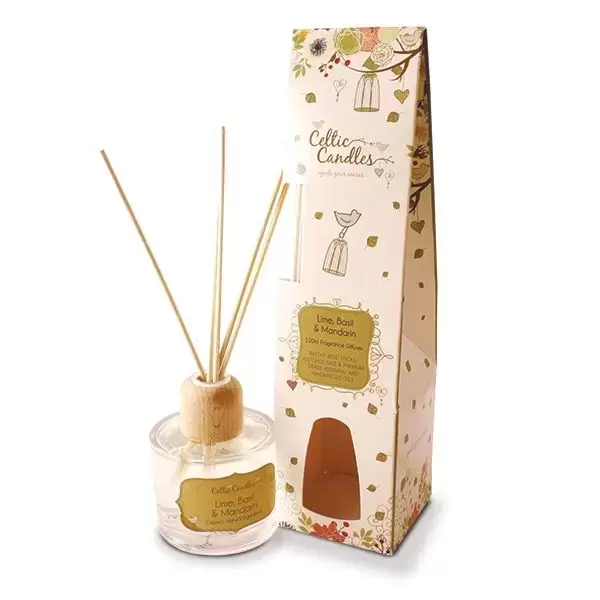 Celtic Candles Lime, Basil & Mandarin Reed Diffuser - Fernhill Garden ...