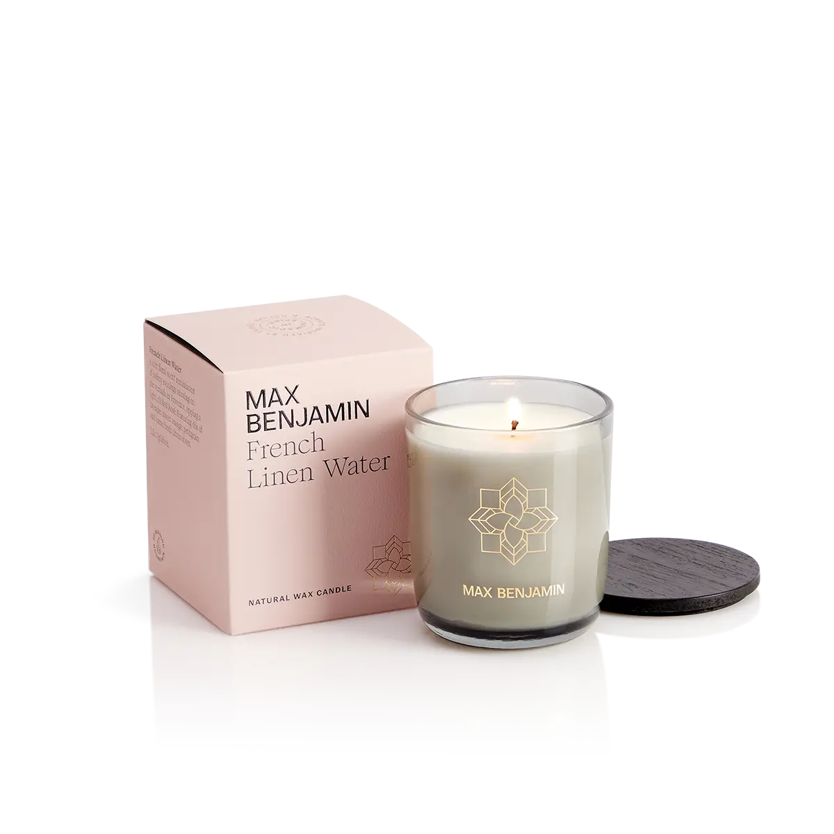 Max Benjamin Luxury Candle French Linen Water 210g - Fernhill Garden Centre