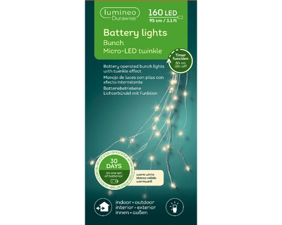 Micro LED Durawise Batt Bunch 160L Warm White - Fernhill Garden Centre